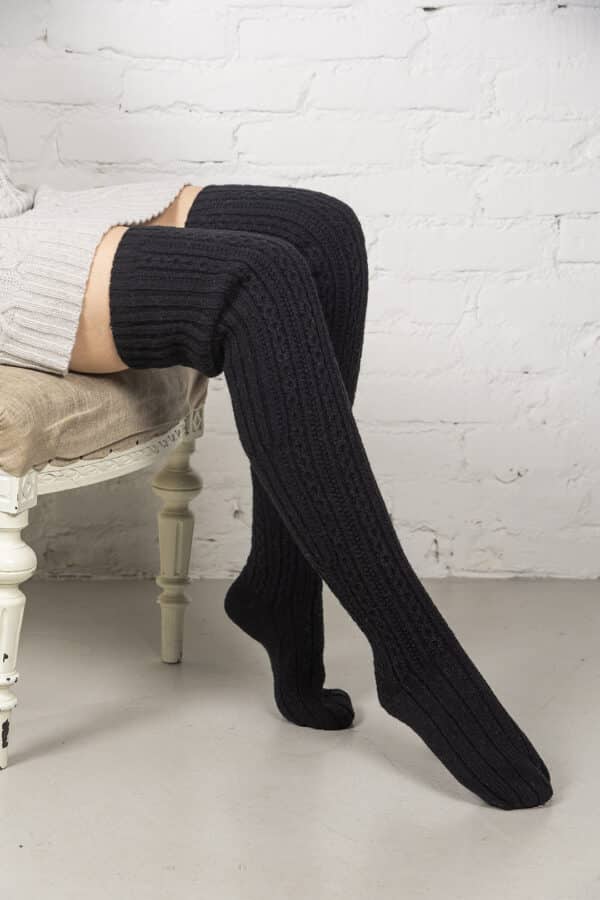 WOOL Long Socks -villasukat, harmaa | PURA Finland